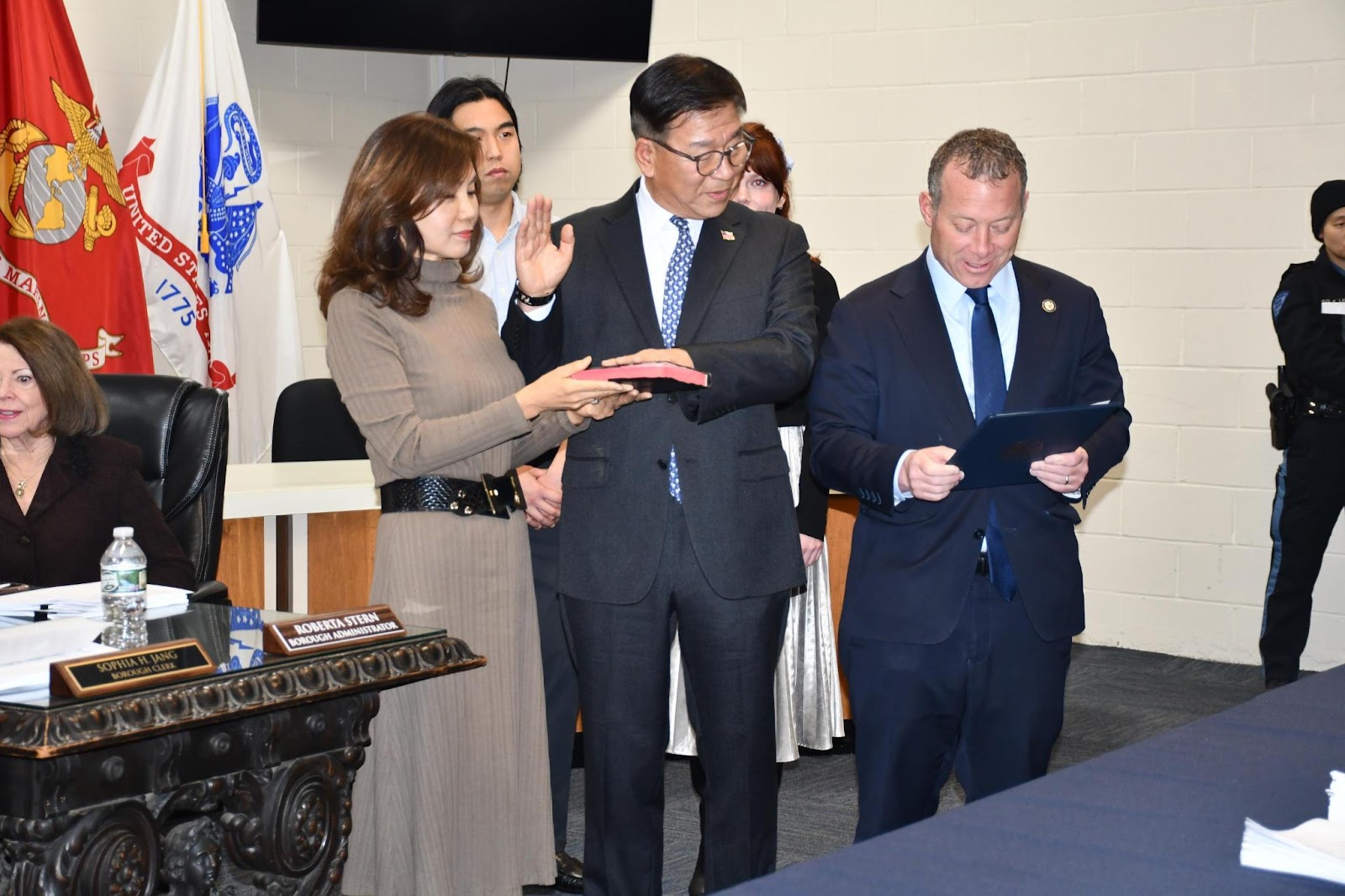 PHOTO RELEASE: Gottheimer Swears in Palisades Park Councilman Charlie Shin