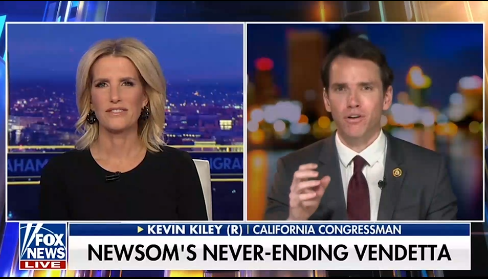 Rep. Kiley Joins Laura Ingraham on Fox News to Talk Gerrymandering, Prop 50