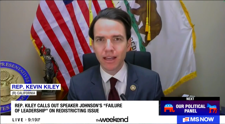 Rep. Kiley Speaks Against Redistricting and Prop 50 on MS Now